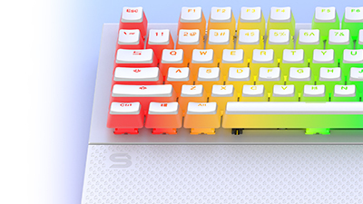 Klawiatura SPC Gear GK650K Omnis Kailh Red RGB Onyx White Pudding Edition