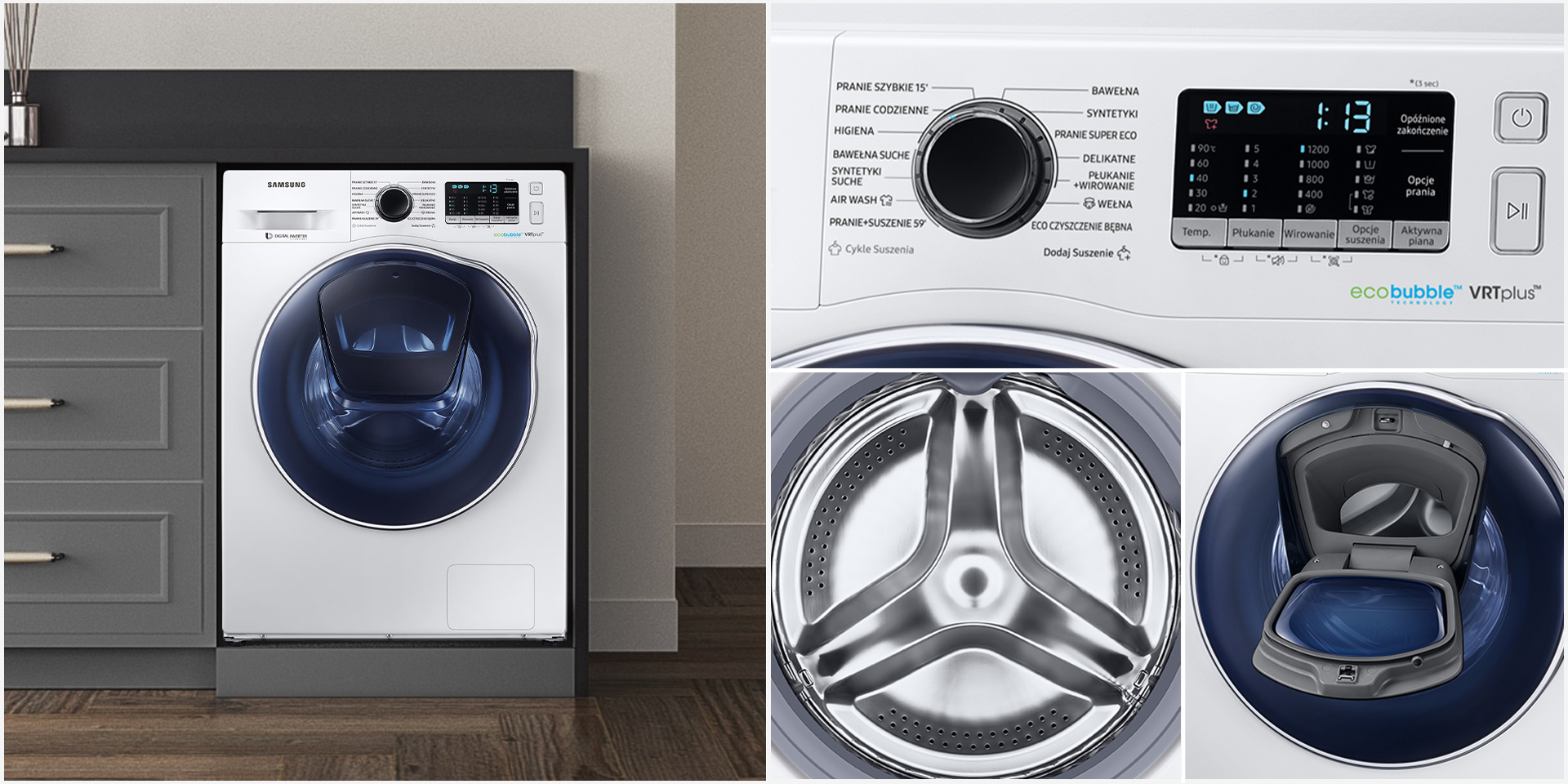 Pralko-suszarka Samsung WD80K52E0ZX - Opinie, Cena